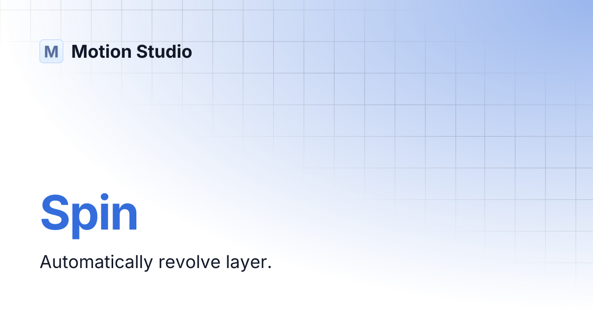 Spin | Motion Studio